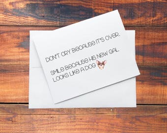 Divorce Card. Funny Break Up Card. Goodbye Card. Hilarious