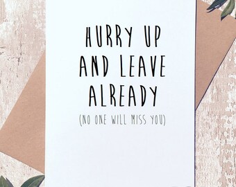 Sarcastic miss you | Etsy