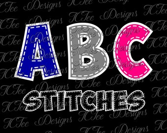 Stitched letters | Etsy