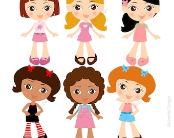 Girl clip art | Etsy