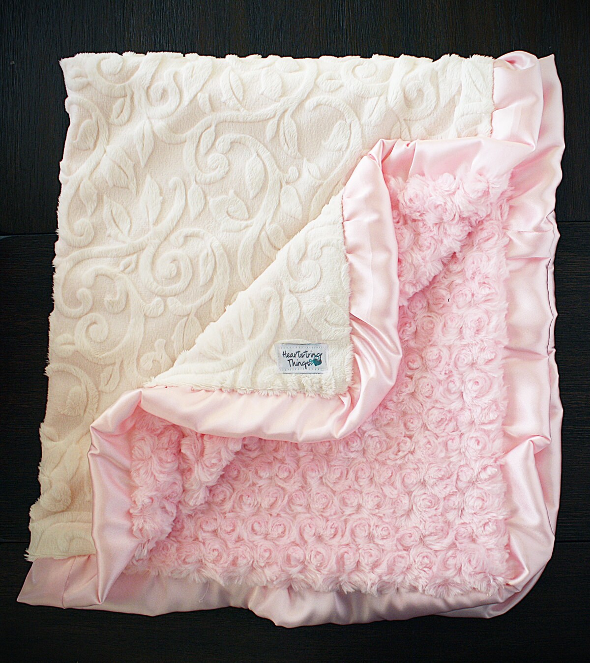 Cream blanket vine minky soft blanket women's blanket