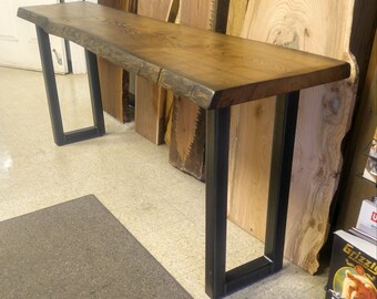 Live edge sofa table | Etsy