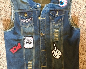 Punk vest | Etsy