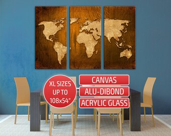 World map canvas | Etsy