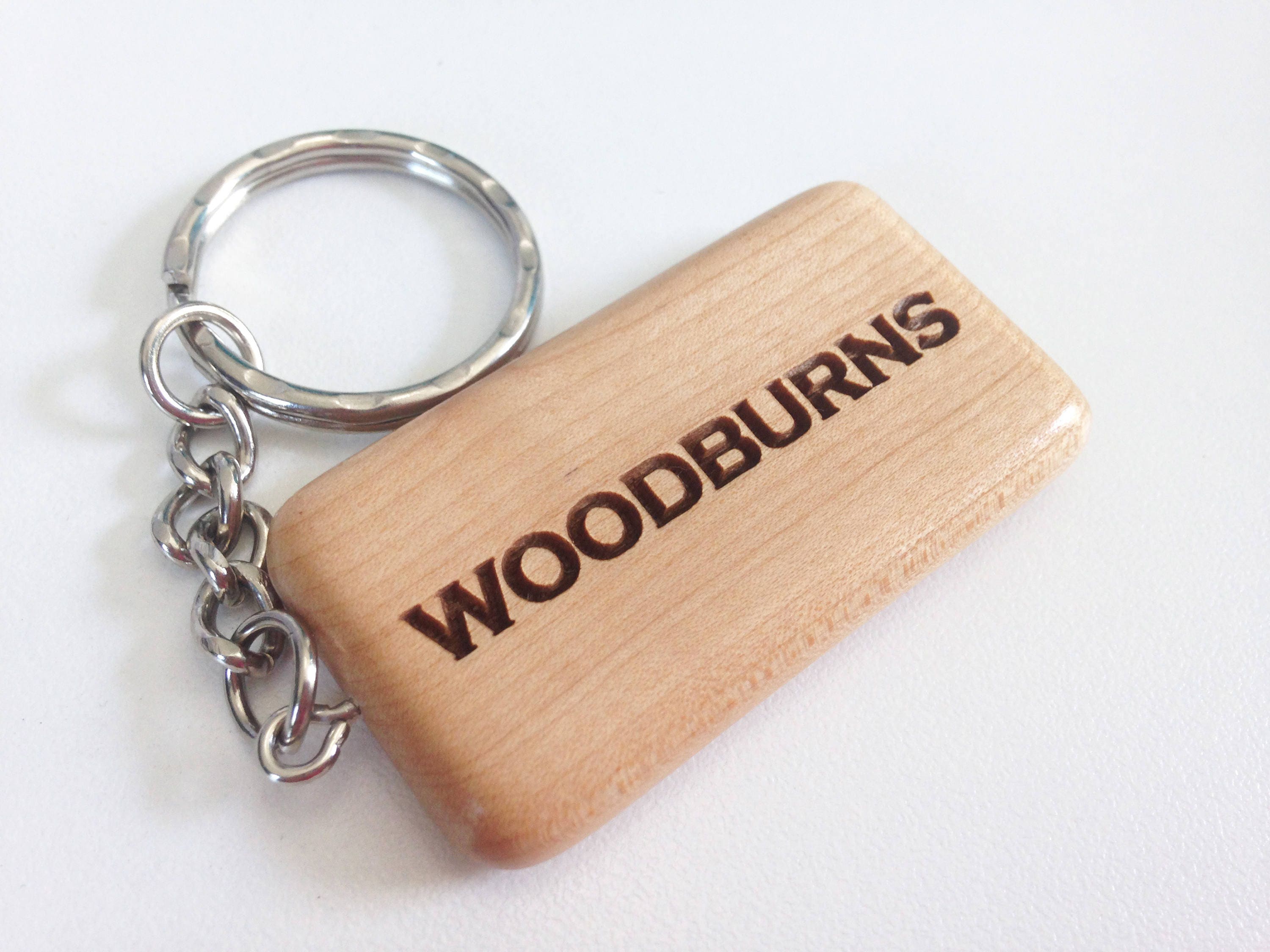 Personalized Wood Keychain Laser Engraved