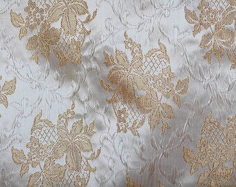 Gold damask fabric | Etsy