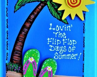 SUNGLASSES Happy Summer SIGN Wall Hanging Plaque Home Deck