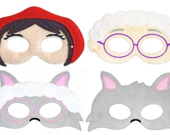 Little Red Riding Hood Printable Masks red riding hood wolf