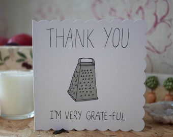 Grateful pun card | Etsy