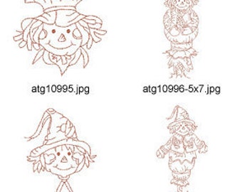 Scarecrow embroidery | Etsy