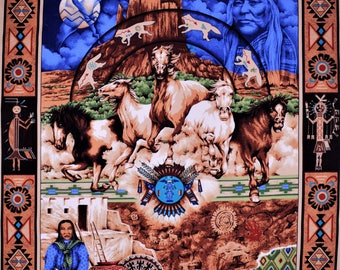 Wolf fabric panel | Etsy