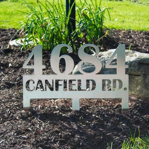 Yard address sign | Etsy