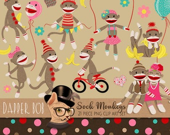 Monkey clip art | Etsy