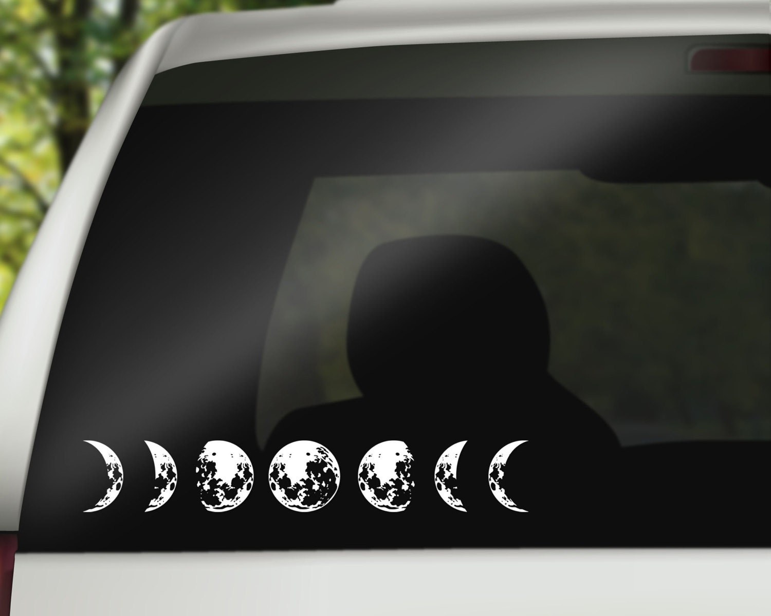 Moon Cycle Car Decal Lunar Cycle Astronomy Decal Moon