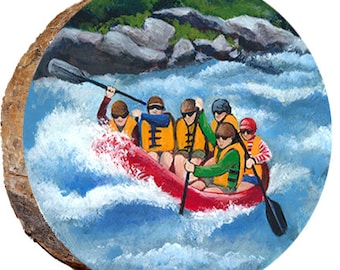 Colorado River Rafting Digital Graphic Clip Art Wilderness