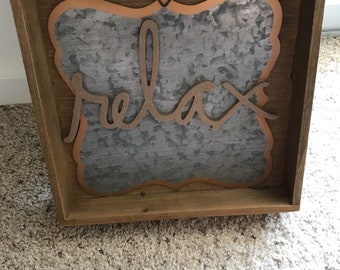 Relax sign | Etsy