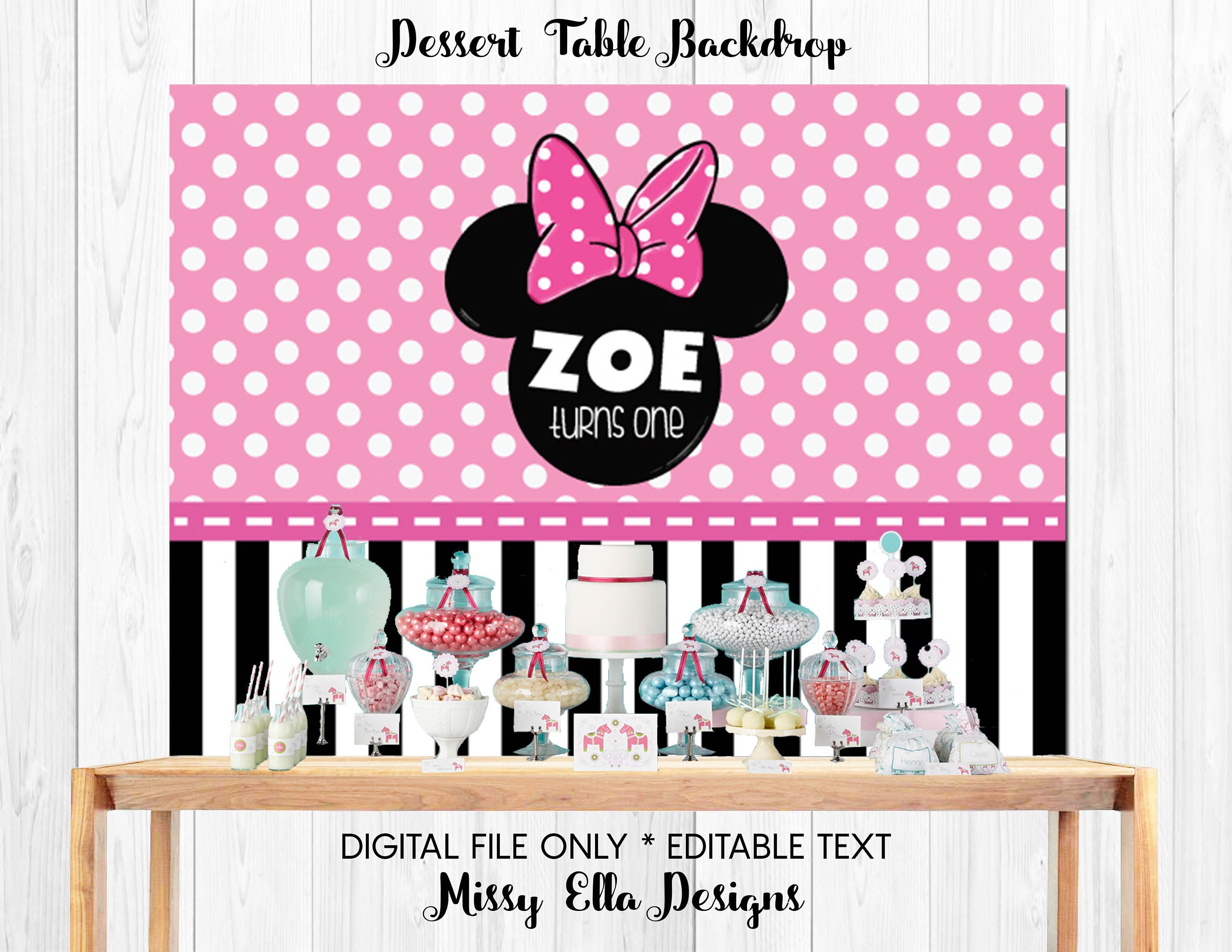 Minnie mouse backdrop - tasticreka