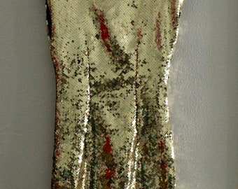Gold sequin dress | Etsy