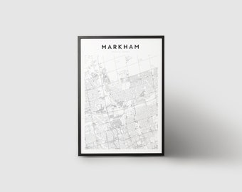 Markham Ontario Map Print