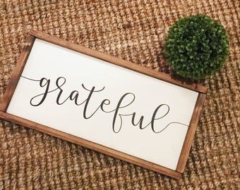 Grateful sign | Etsy