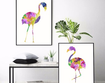 Abstract flamingo | Etsy