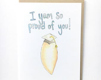 Pun graduation card | Etsy