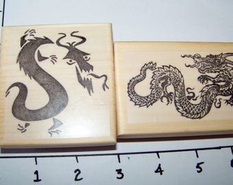 Dragon rubber stamp | Etsy