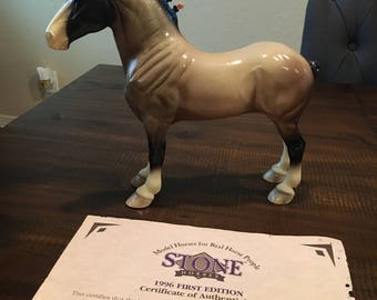 Draft horse figurine | Etsy