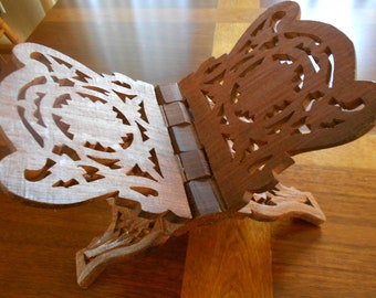 Wooden book holder | Etsy