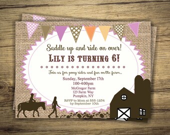 Fall Pumpkin Patch Birthday Invitation Hayride Farm Autumn