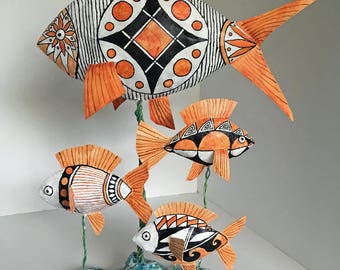 Paper mache fish | Etsy