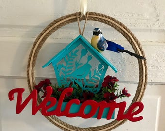 Birdhouse wreath | Etsy