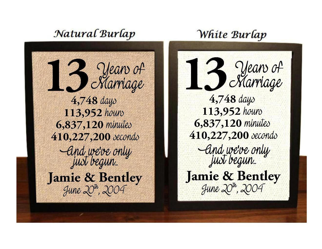 13 Anniversary Gift 13 Years Together 13th Anniversary Gift For 13 Anniversary Gift 13 Years Together 13th Anniversary Gift For