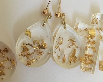 Resin earrings | Etsy