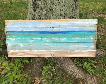Beach pallet art | Etsy