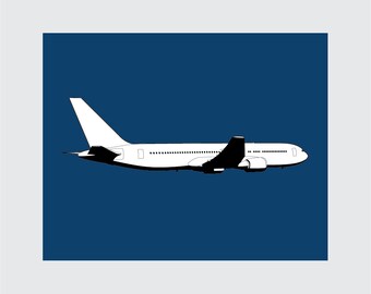 Airplane Wall Decal vinyl sticker Boeing 747 airliner jet