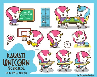 Unicorn clipart cute unicorn clipart kawaii unicorn clip