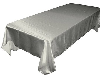 Silver tablecloth | Etsy