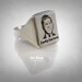 Lucky Luciano Italian Mafia Portrait ring Sterling Silver