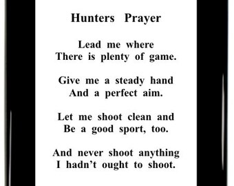 Hunters prayer | Etsy
