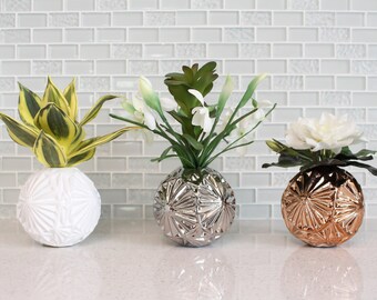 Rose gold vases | Etsy