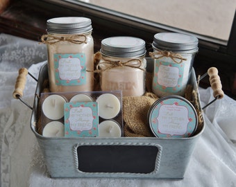 Candle gift basket | Etsy