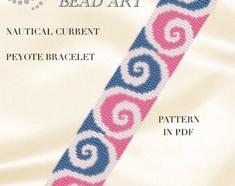 Peyote Pattern for bracelet Metallic flower peyote bracelet