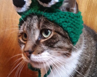 Hand Knit Lion Mane Hat for Cats Multiple Colors Available