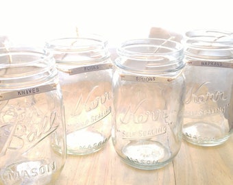 Mason jar tag | Etsy
