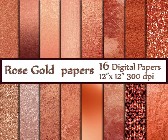 Rose Gold foil Glitter papers: ROSE GOLD PAPER