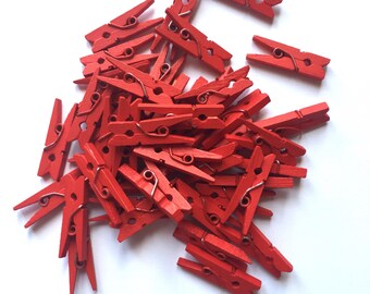 Brown plain Colour Mini Pegs note clips