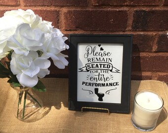 Please remain seated | Etsy
