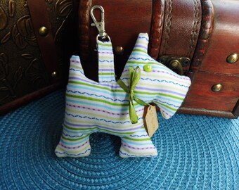 Scottie Dog Personalized Keychain Key Fob Tag