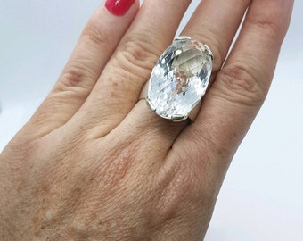 Quartz crystal ring | Etsy